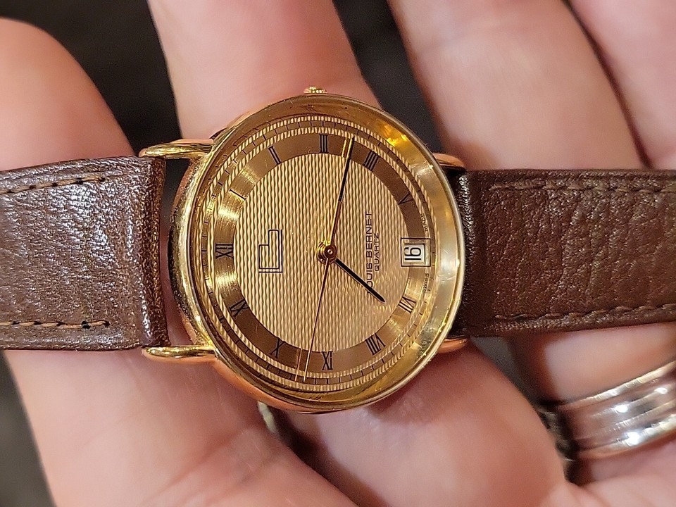 RARE LOUIS BERNET SWISS MADE 7 JEWELS QUARTZ Watch New Battery SC 004 ...