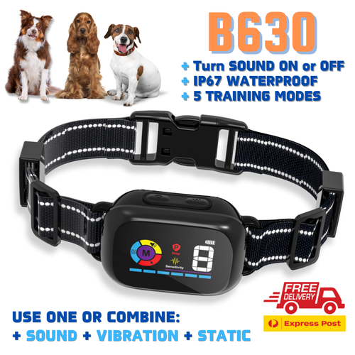 B630 DIGITAL DOG BARK COLLAT SOUND ON or OFF VIBRATION/ZAP **IDEAL FOR ...