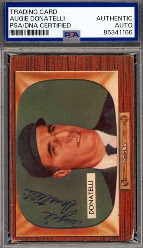 Augie Donatelli PSA DNA Signed 1955 Bowman Autograph | eBay