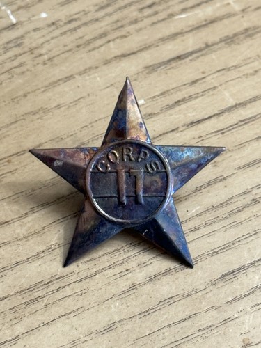 EARLY CIVIL WAR 17TH UNION CORPS STAR HEADGEAR BADGE INSIGNIA | eBay