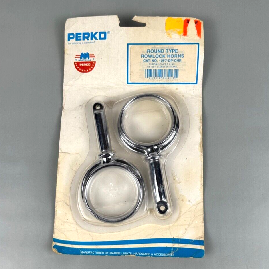 Perko Round Type Rowlock Horns, Chrome Plated Zinc 1/2-inch Diameter ...
