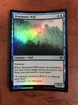 Mnemonic Wall Foil MTG Magic the Gathering Card NM Near Mint Iconic ...