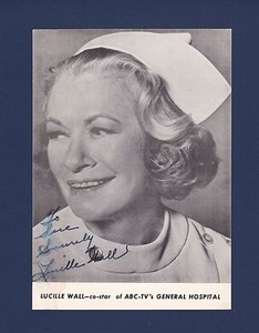 Lucille Wall signed vintage General Hospital TV show photo 1898-1986 ...