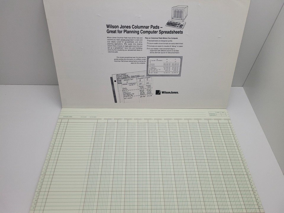 Wilson Jones Columnar Pad, Columnwrite, 14" X 8 1/2 , 13 Columns, 50 ...