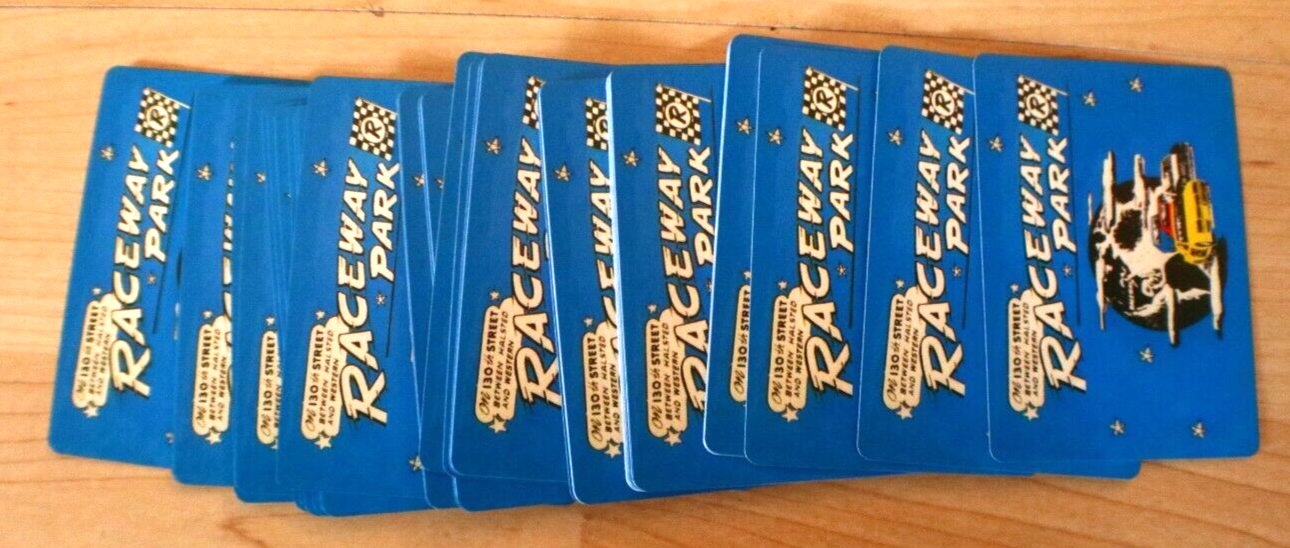 vintage raceway park blue island illinois playing cards stock car ...