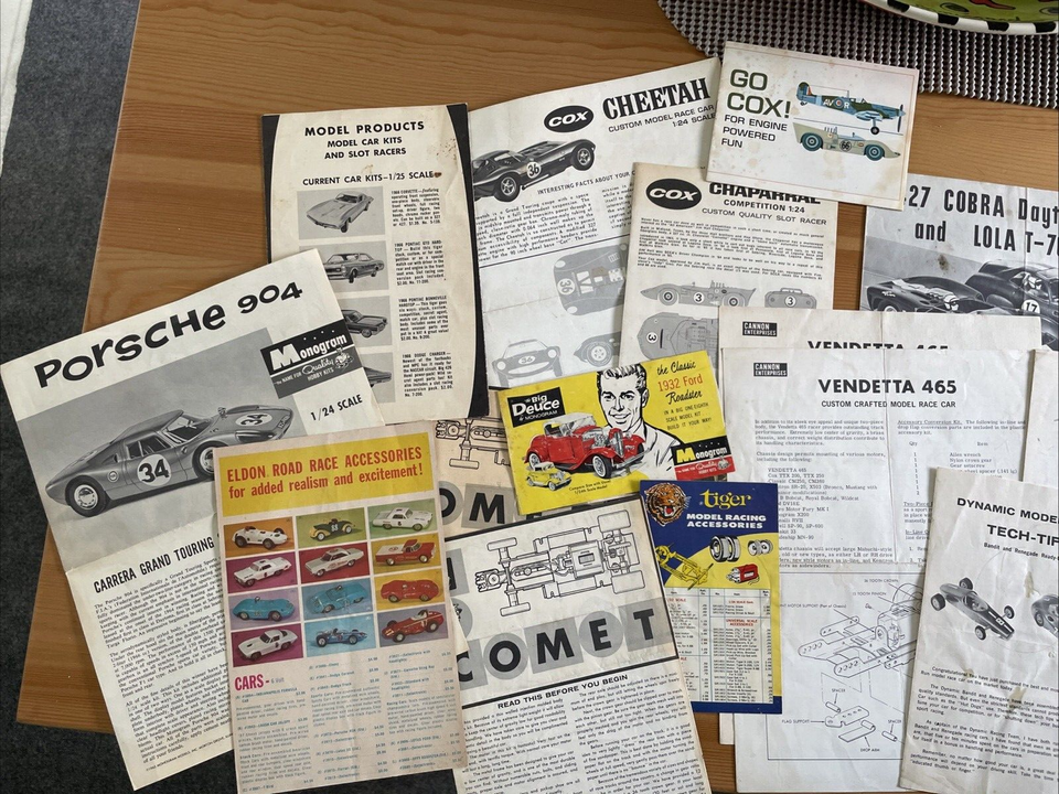 Monogram Aurora Cox Model & Slot Car Racer Assembly Instruction Sheets ...