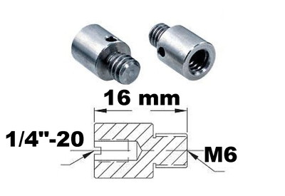 Adaptateur de filetage 1/4"-20 M6 Thread adapter adaptor metric ...