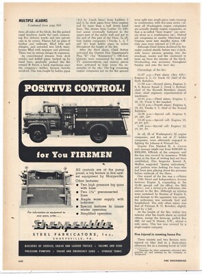 1957 Sharpsville Steel Fabricators Ad: Orangeville, OhiO Volunteer Fire ...