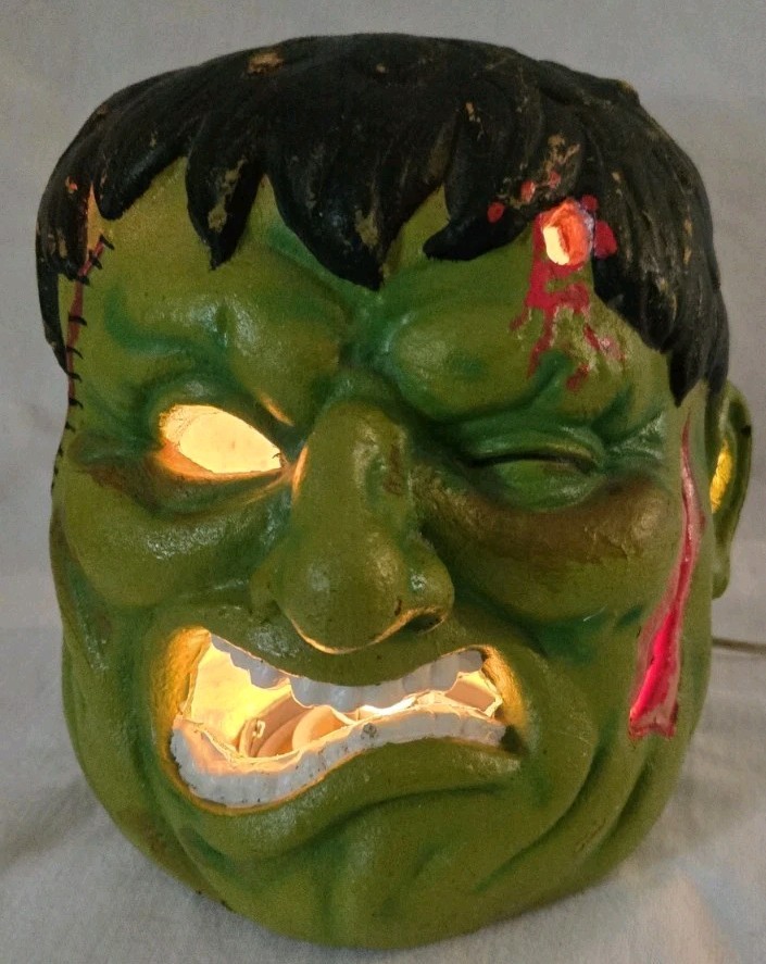 Vintage 1996 Frankenstein Light Up Head Halloween Blow Mold Matrix ...