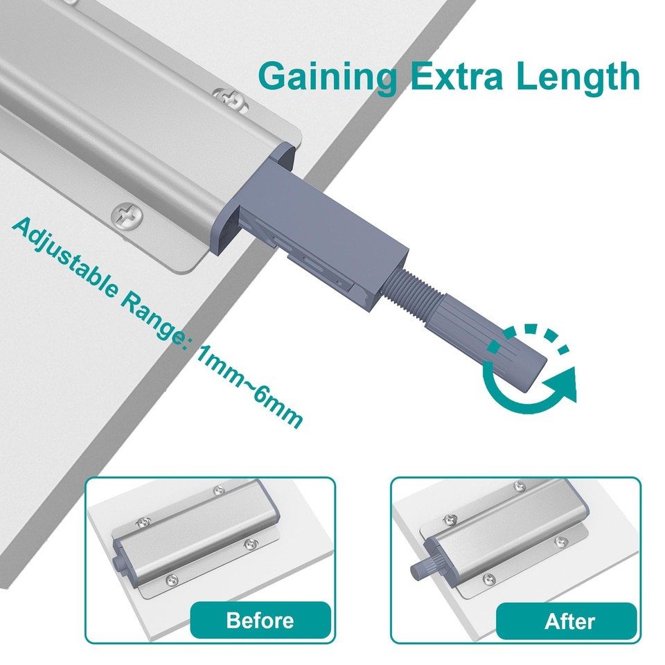 9 Pcs Cabinet Push Latch Magnetic Door Catch Drawer Door Stopper ...