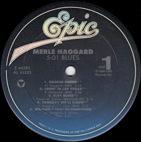 Merle Haggard - 5:01 Blues READ DESCRIPTION (LP, Album, Car) (Very Good ...