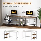 Work desk Workstation Pc Storage Writing Study Computer 2-tier Home ...