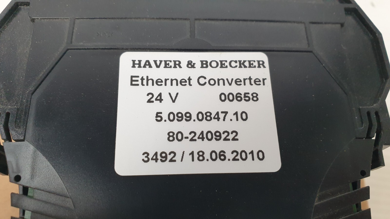 HAVER & BOECKER ETHERNET CONVERTER 24V 80-240922, 5.099.0847.10 | eBay