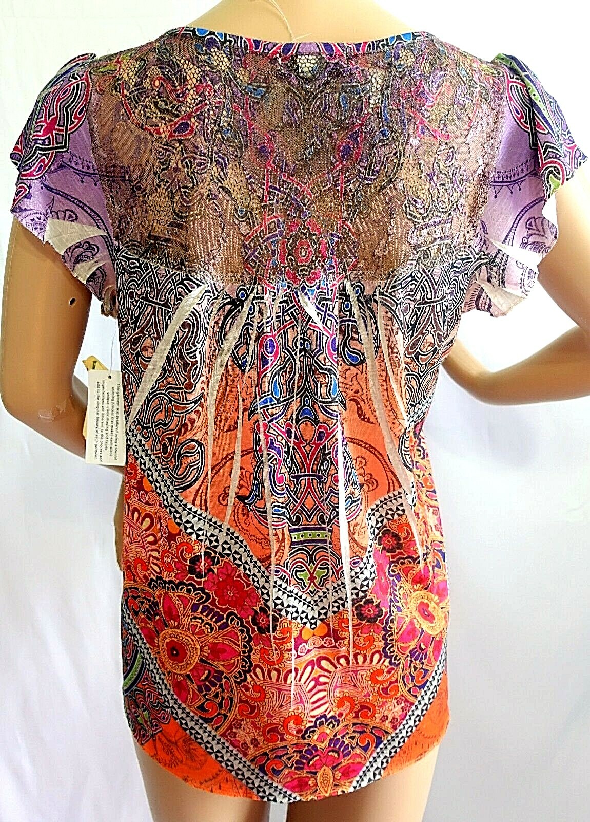 Live and Let Live One World Women Size S M L Purple Pink Top Blouse ...