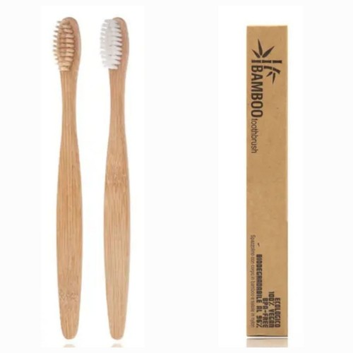 Bamboo Toothbrush 5 PCS Wooden Toothbrushes Organic Wood Natural Eco ...
