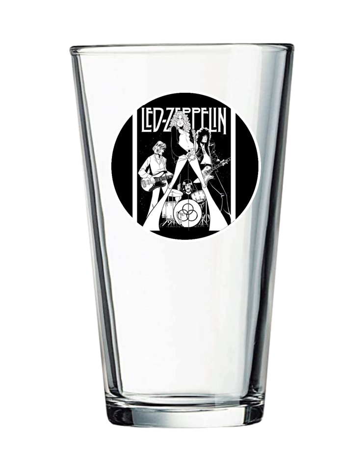 Led Zeppelin (Drawing) Rock & Roll 16oz Pint Beer Glass Pub Barware ...