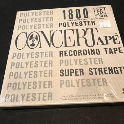 SEALED POLYESTER CONCERT TAPE 1800 Feet 1.0 MIL. 7" - Reel to Reel | eBay