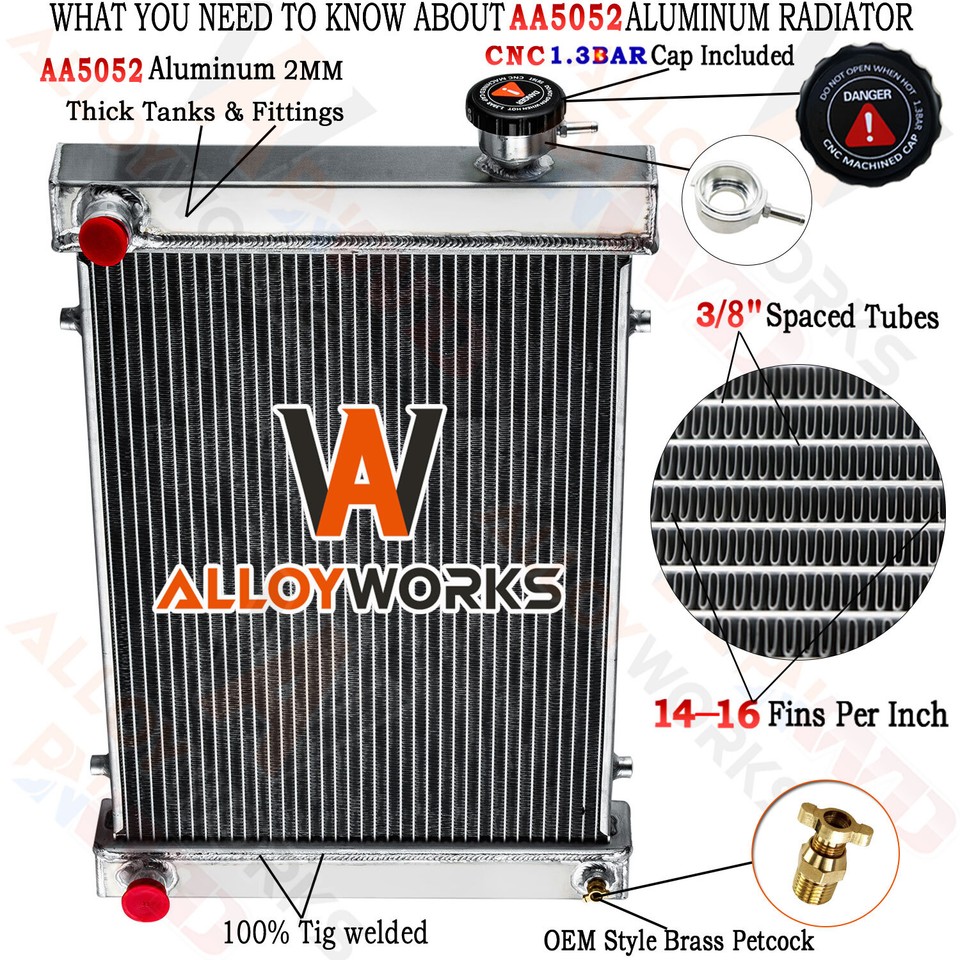 G31153 G31154 3 Row Aluminum Radiator For Lincoln Welder Vantage 400 ...