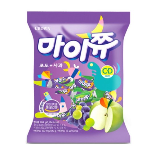 CROWN MYCHEW 92g (Grape Flavor) Korean Chewing Candy Soft Sweets Gummy ...