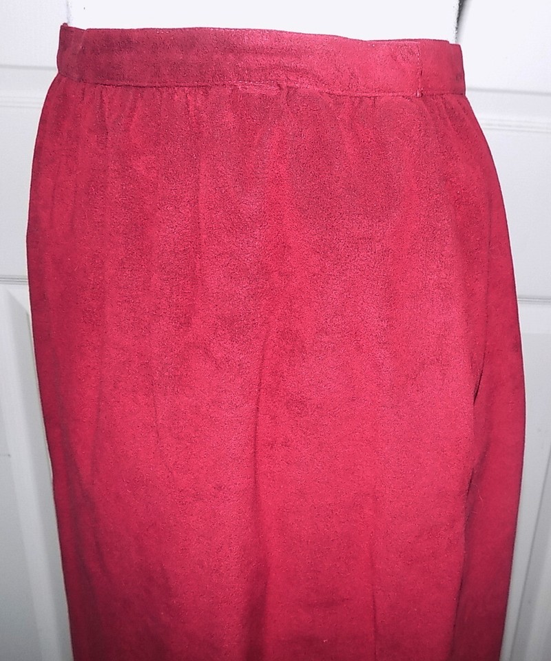 Vintage Burgundy Ultra Suede Skirt Suit Joan Leslie by Kasper Size 10 ...