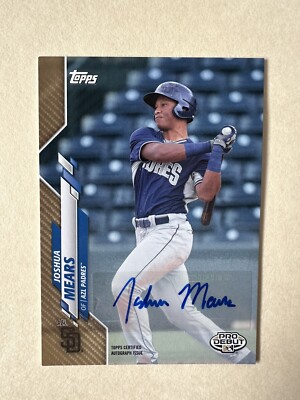 2020 Topps Pro Debut Gold Auto /50 Joshua Mears #PD-139 Auto SP Padres ...