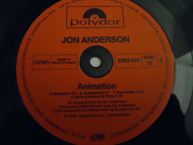 Jon Anderson ‎– Animation - Polydor ‎– 2383 624 ‎– Vinyl LP | eBay