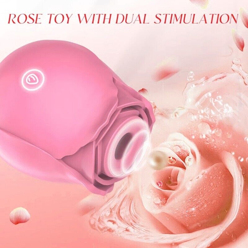 10 Speed Rose Sucking Vibrator G Spot Massager Dildo Clit Sucker Sex