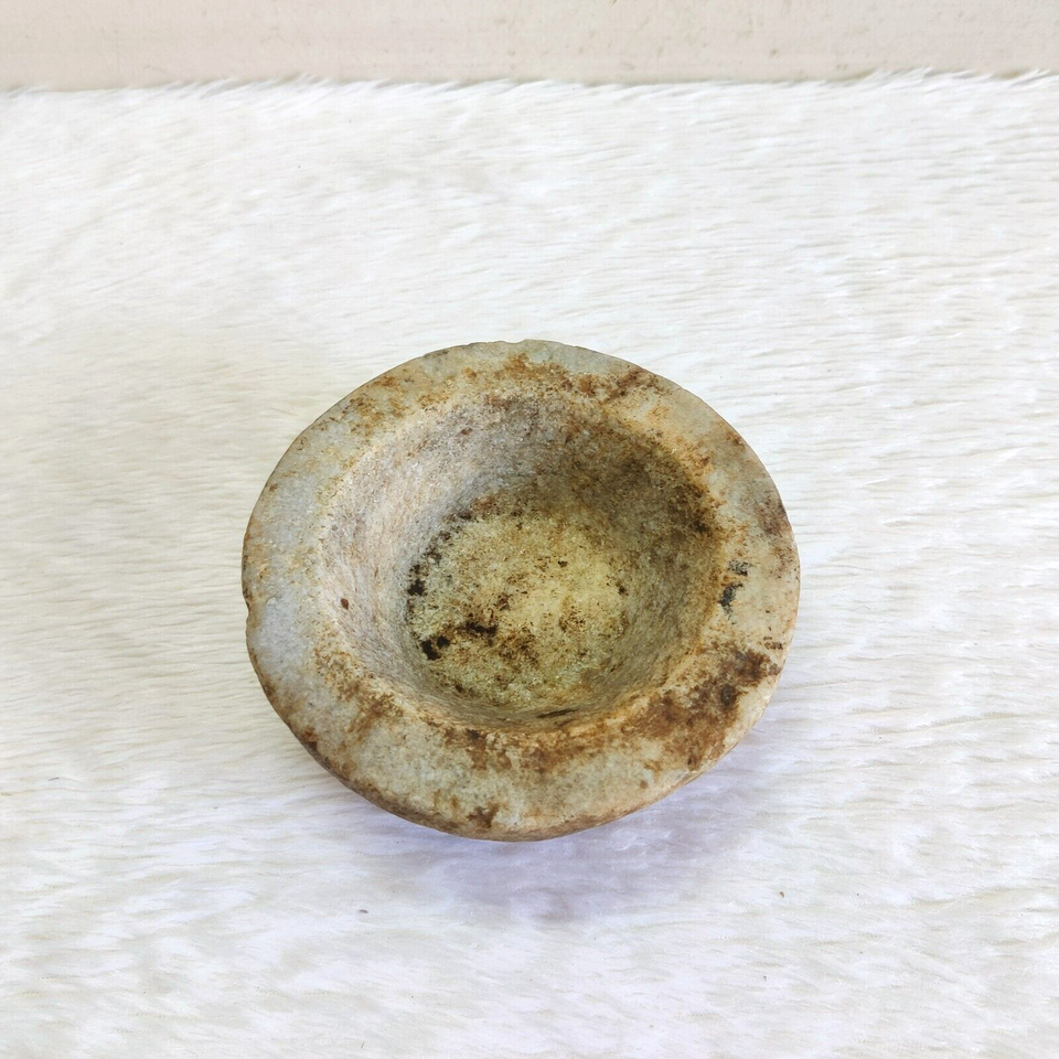 1920s Vintage Primitive Handmade Old Stone Mortar Decorative ...