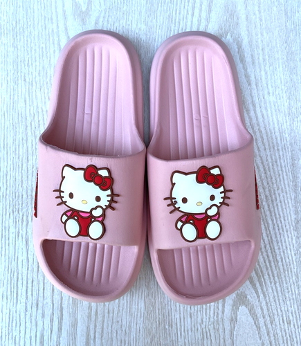 Ladies Hello Kitty Slides. Pink NWOT Size M fits like a size US 8 | eBay