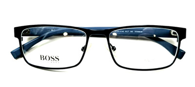 HUGO BOSS 0740 KC7 TITANIUM BLUE AUTHENTIC DESIGNER EYEGLASSES FRAMES ...