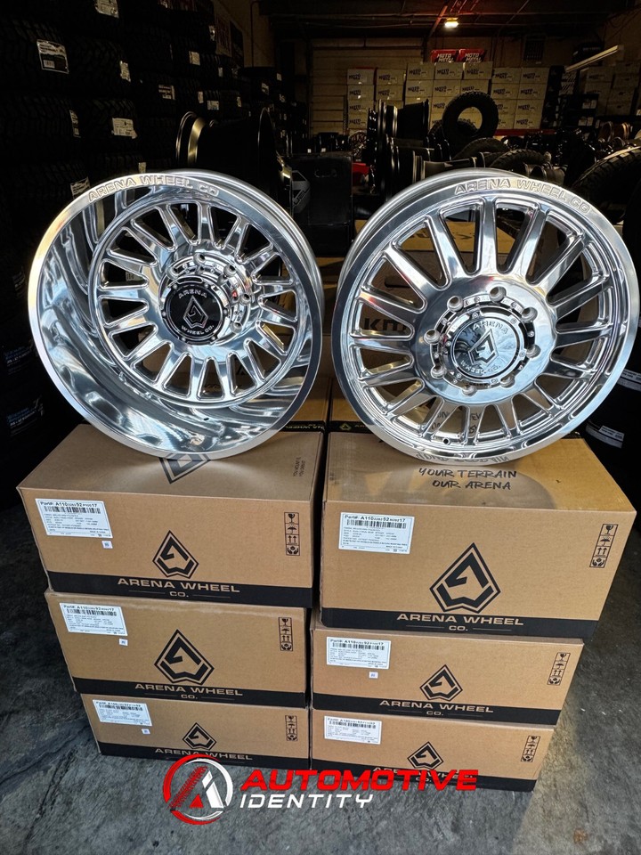 22" Arena A110 Rival Polished Dually Wheels 8x200 Ford Super Duty F350 ...