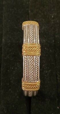 Judith Ripka Classic Bracelet 18kt Yellow Gold and Sterling Silver Pia ...