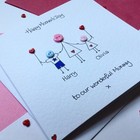 Personalised Handmade button Mothers Mother's Day card boy girl son ...
