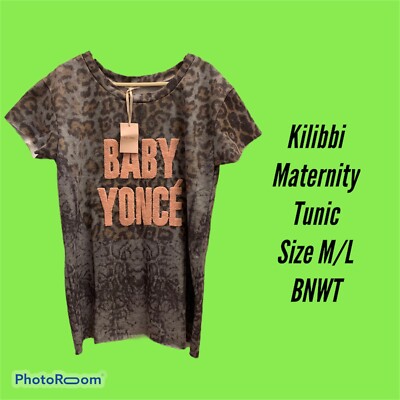 Kilibbi Animal print maternity tunic size M/L New with tags 100% Cotton ...