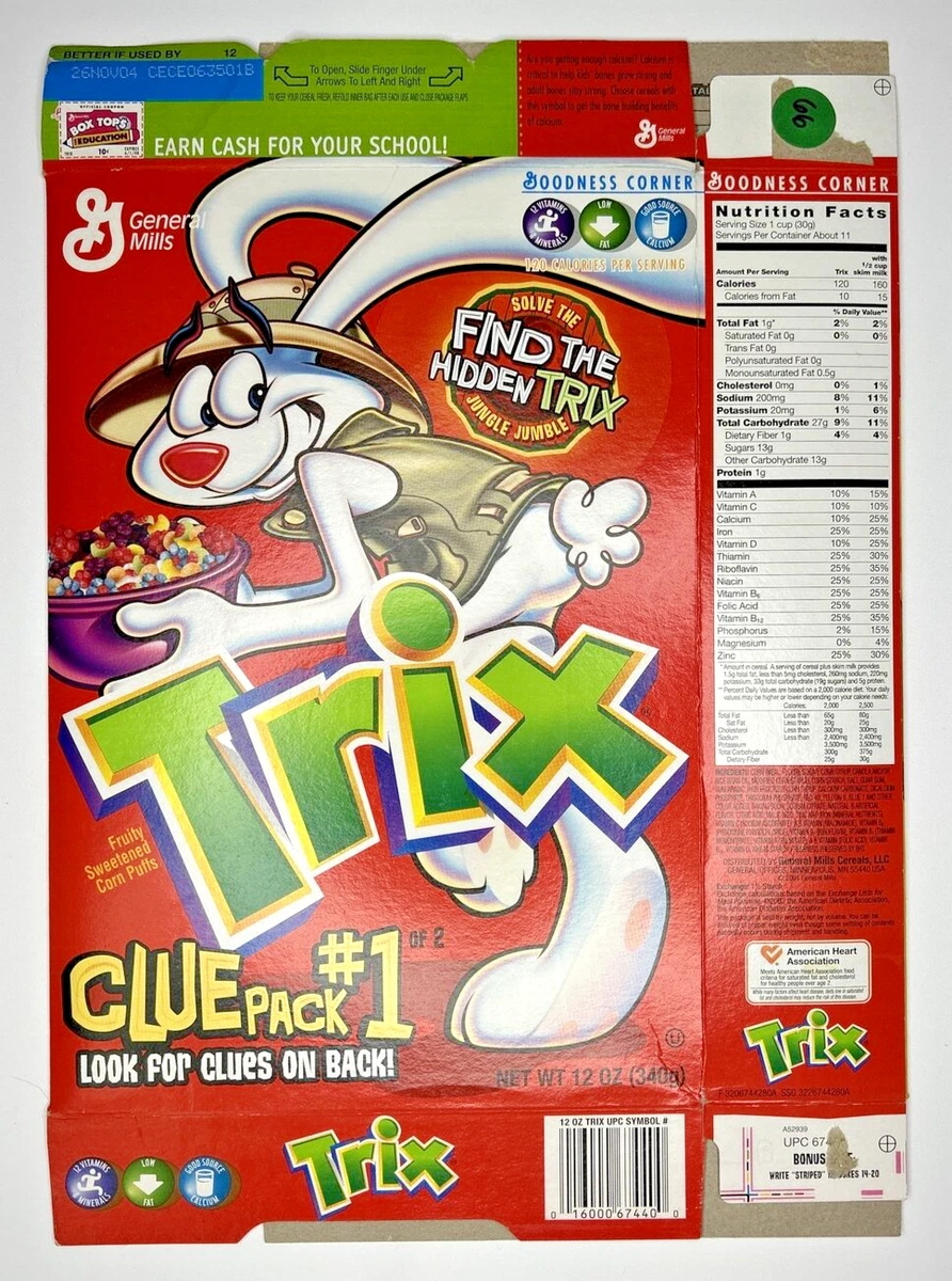Trix Cereal Box 2004