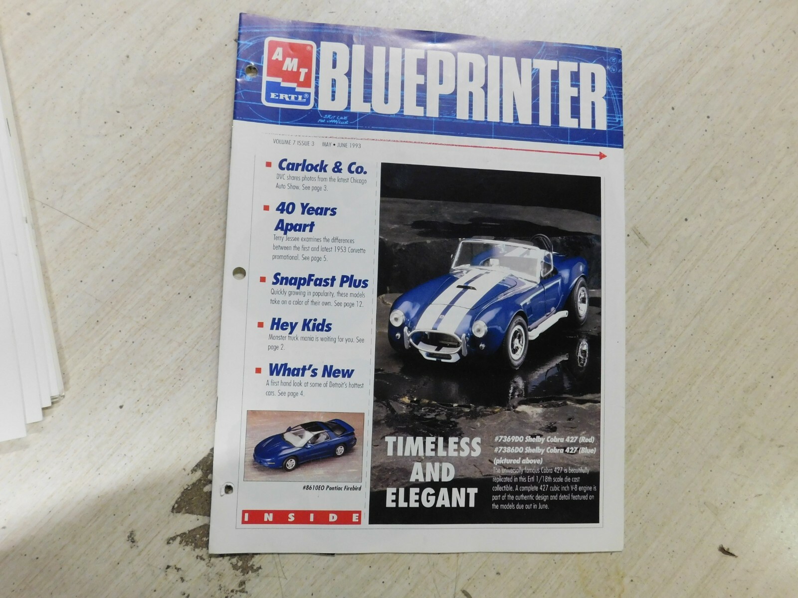 Ertl AMT Blueprinter Magazine Volume 7 Issue 3 May June Shelby Cobra | eBay