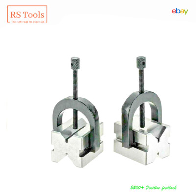 Precision Engineers All Steel V Blocks Clamp Set Vee Block Matched Pair ...