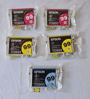 Epson 99 Light Cyan Magenta Yellow Standard Yield Expired Genuine OEM ...
