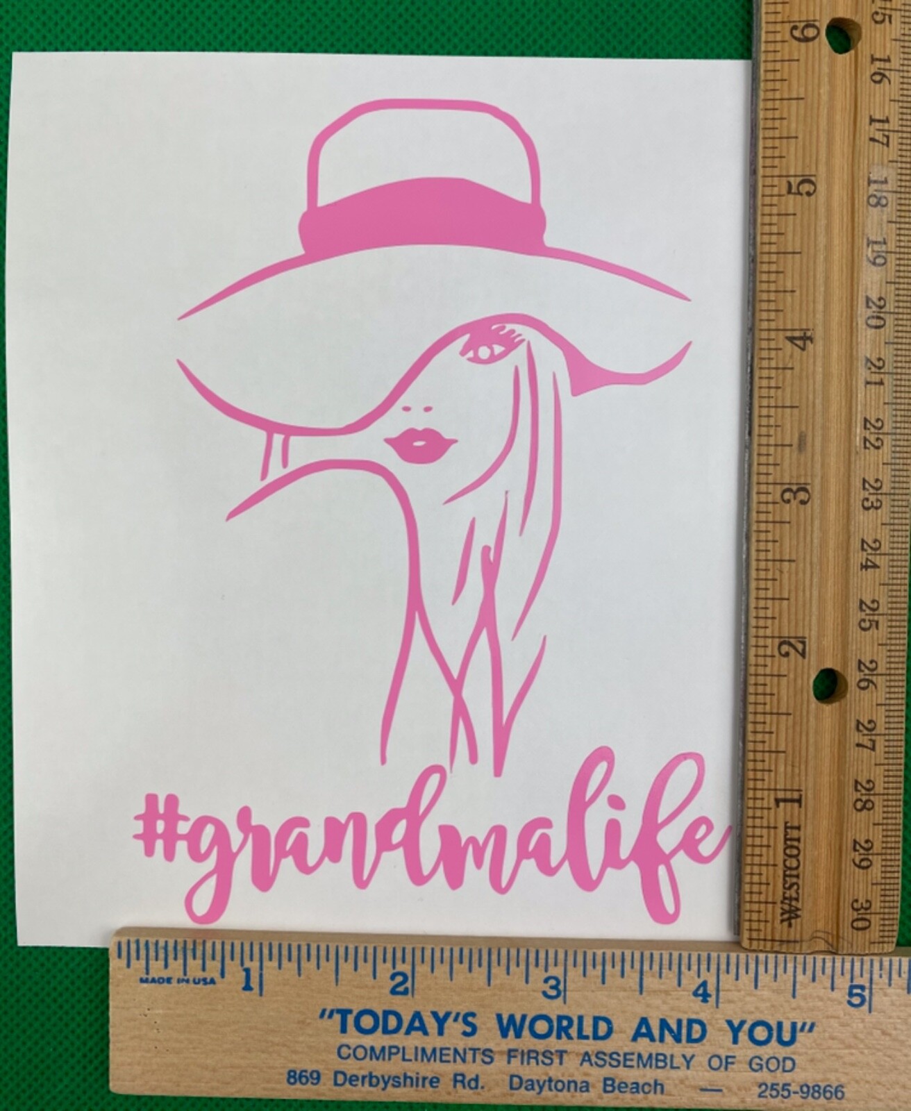 Grandma Life Woman Pink Vinyl Car Window Decal Bumper Sticker New Gift ...