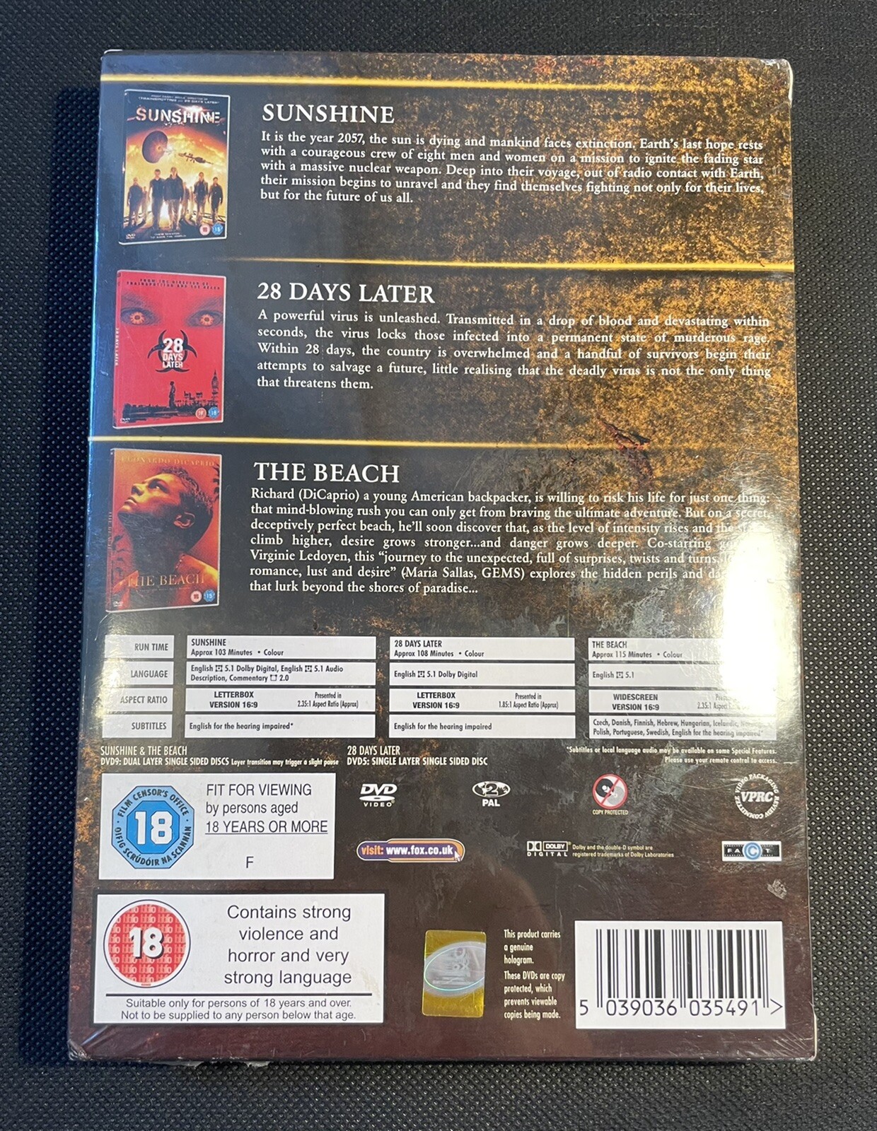 Danny Boyle Collection - Sunshine/28 Days Later/The Beach (Box Set ...