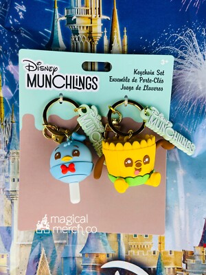 2023 Disney Parks Munchlings Donald Duck & Pluto Keychain Bag Tag Set ...