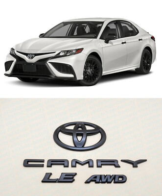 BLACK OUT EMBLEM OVERLAY KIT for 2018 - 2024 TOYOTA CAMRY LE AWD OEM | eBay