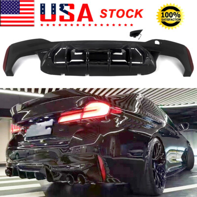 M Competition Style Quad Tips Rear Diffuser For BMW G30 530i 530e 540i ...