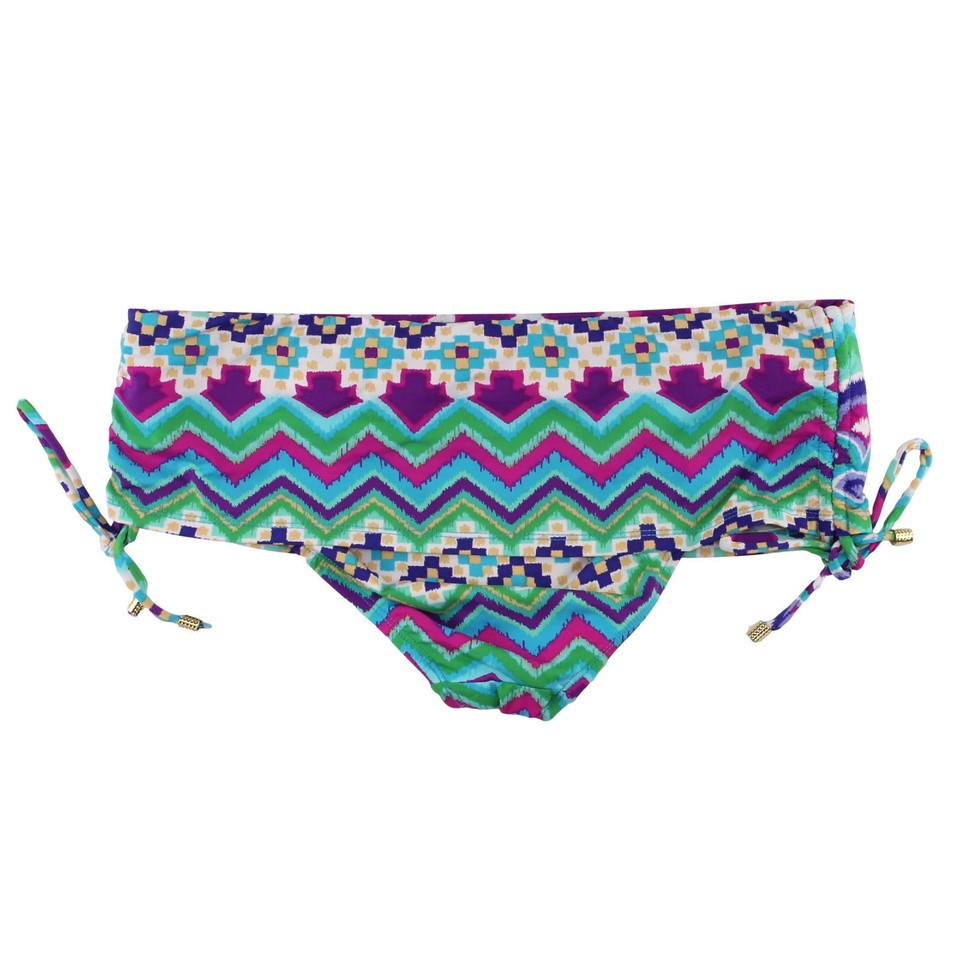 Apt 9 Swim Womens Size XS S M L XL Tribal Hipster Fold Over Bikini ...