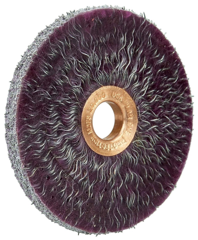 35260 Polyflex Encapsulated Crimped Wire Wheel, 3" Small Diameter, 0.14 ...