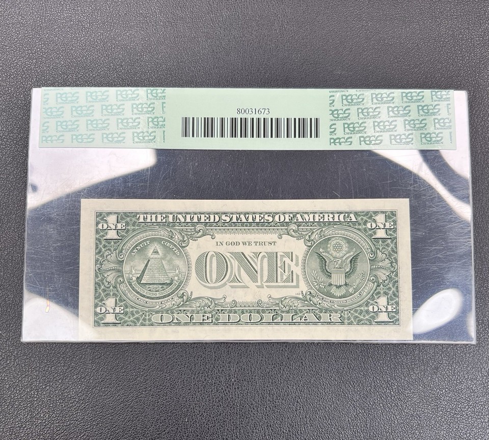 $1 2003 Repeater Serial Number Currency Bank Note Bill UNC GEM 68 PPQ ...