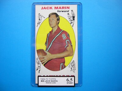 1969/70 TOPPS NBA BASKETBALL CARD #26 JACK MARIN ROOKIE KSA 6.5 EX/NM+ ...