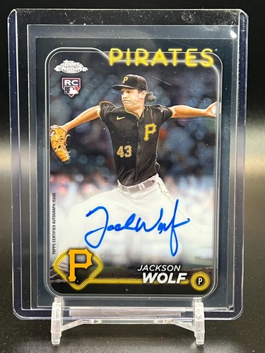2024 Topps Chrome Rookie Autograph Jackson Wolf RC #RA-JWO Pittsburgh ...