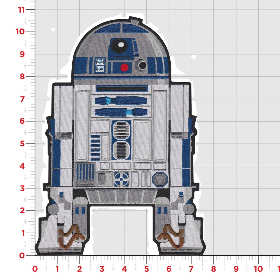 LE100 pcs STAR WARS R2-D2 Magnum 10.5" iron-on embroidered patch, Droid Builders | eBay