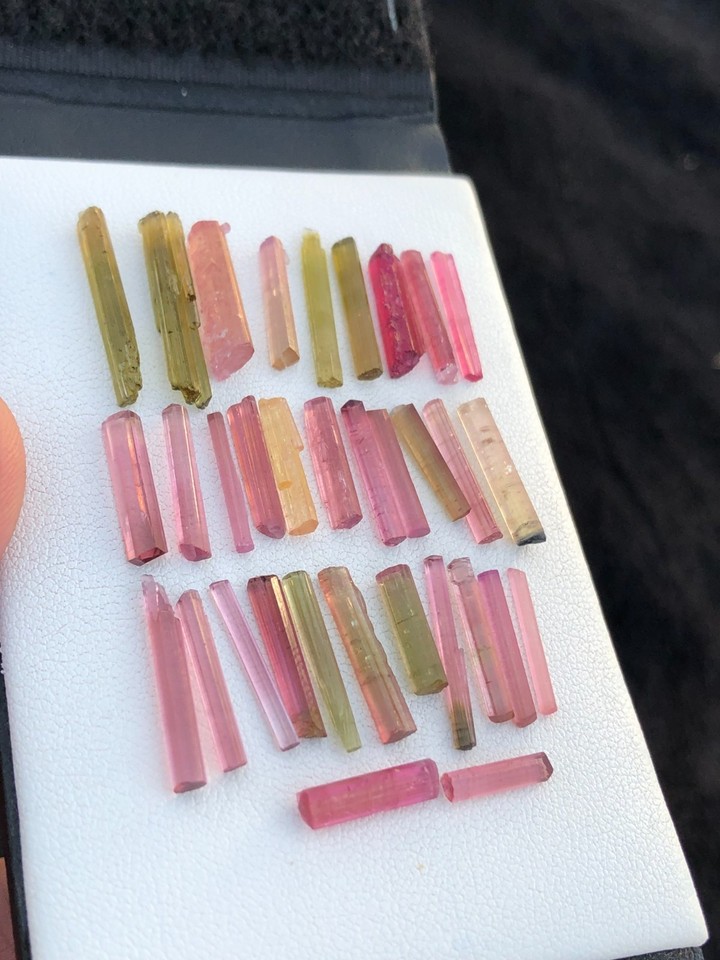 35Cts Natural Mix Color Tourmaline Rough Crystals Lot | eBay